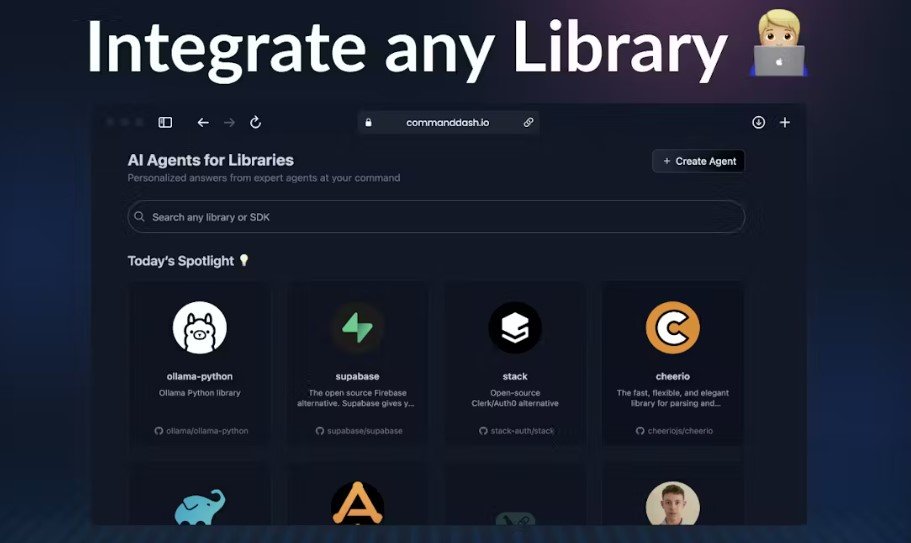 CommandDash - AI assistant for open-source libraries | Steemhunt